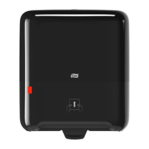 Tork Matic Paper Towel Dispenser, 5510282, Elevation Design - Paper Hand Towel Dispenser H1, One-at-a-Time dispensing with Refill Level Indicator, Black