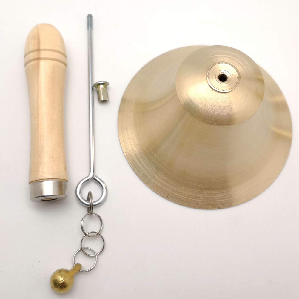 Toyvian Hand Bell Brass Christmas Bell Loud Call Bell Restaurant Call Service Bell Perfect Bride Wedding Bell