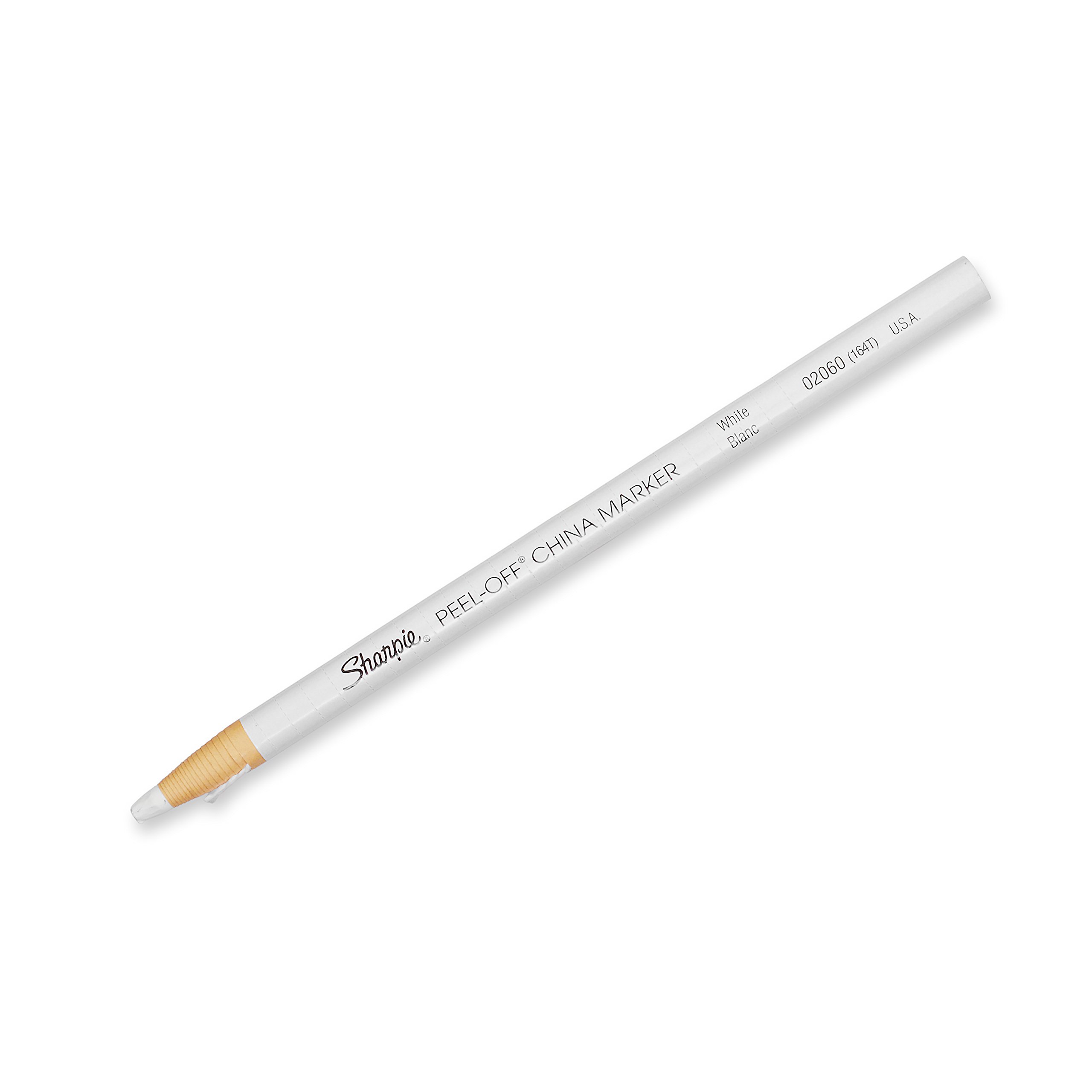 Sharpie Peel-Off China Marker Grease Pencils, White, Box of 12