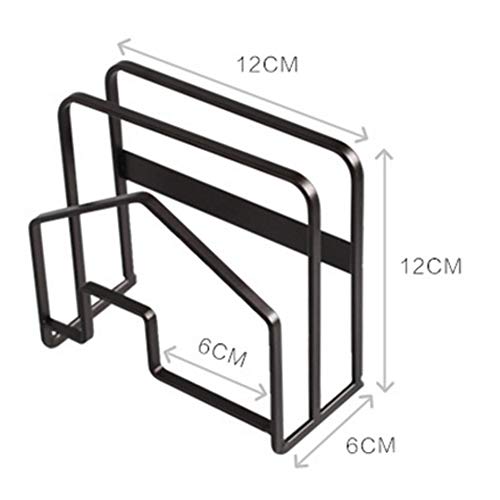 WUDILU Multi-Cell Wall-Mounted Cutting Board Rack Metal Drying Pan Pot Rack Cover Lid Rest Stand Spoon Holder Kitchen Tool (Color : E)