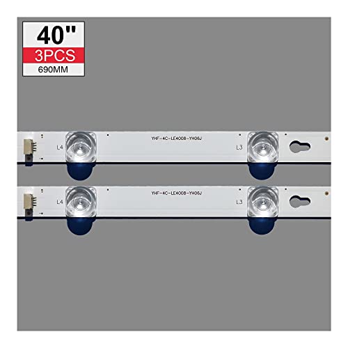 XENITE Fit for TCL L40P1A-F Light Bar TOT-40D2900-3X8-3030C YHA-4C-LB4008-YH07J Total Length 69CM 3 Light Bars led Backlight Strips