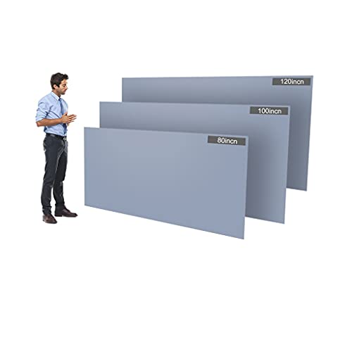 XINGTU 80-Inch Portable Projector Screen 16:9 Frameless Video Projection Screen Foldable Wall Mounted for Home Theater Office Movies (Size : 80 inch)