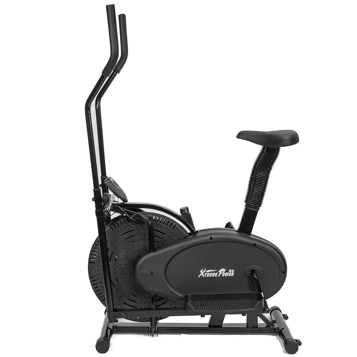 XtremepowerUS Ab Machine Abdominal Workout Crunch Fitness Exercise Workout, Silver/Black (Dual Action Elliptical)