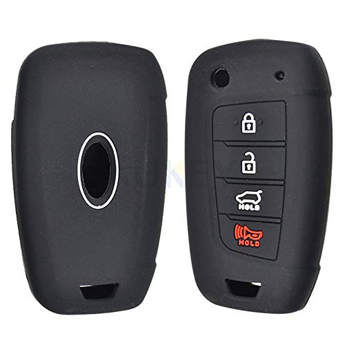 XUKEY 4 Button Silicone Flip Key Cover Remote Fob Case for Hyundai Kona 2018 2019 Car Key Shell Jacket Protector