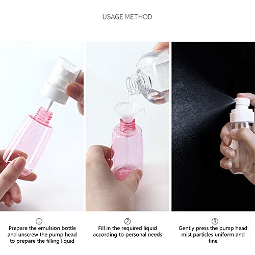 YAMYONE Spray Bottle Travel Size, 2Pcs 60ml/2oz Fine Mist Hair spray Bottle, Makeup Face Refillable Travel Containers for Essential Oils, Perfume, Toners, Alcohol, Suitable for liquid Cosmetics