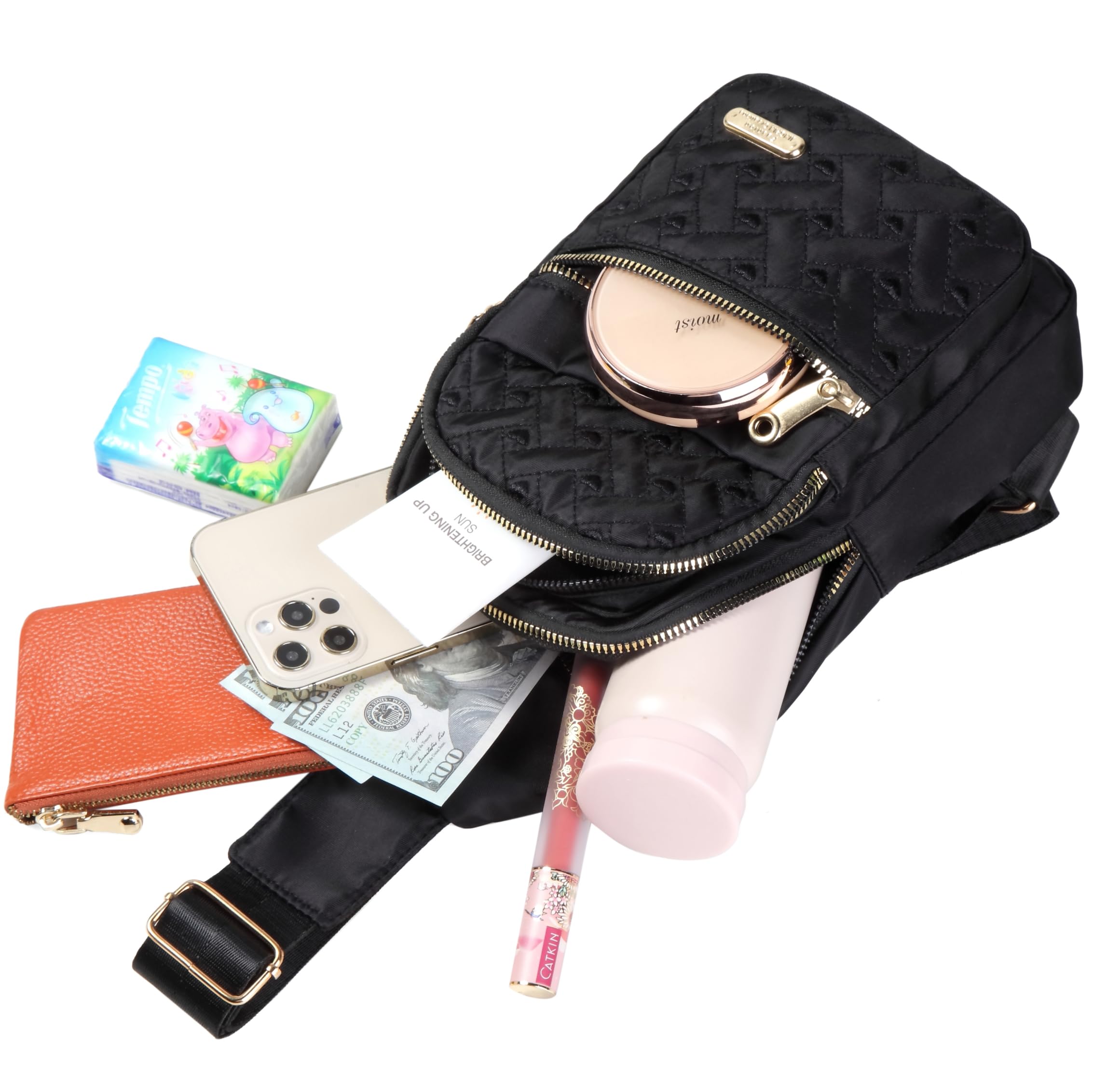 Sling Backpack Crossbody Sling Bag for Women, Small Chest Bag Daypack Cross Body Bag Fanny Pack for Outdoors Hiking