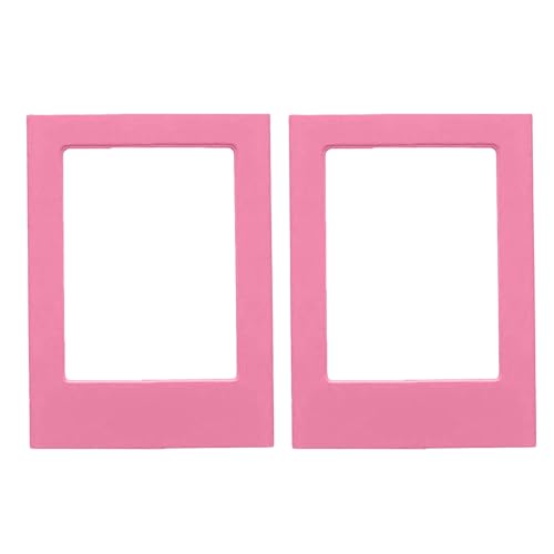 ulafbwur Fridge Magnetic Photo Frame 2pcs Exquisite Workmanship Colorful Strong Magnet Picture Frames for Home Room Polaroid Rose Red
