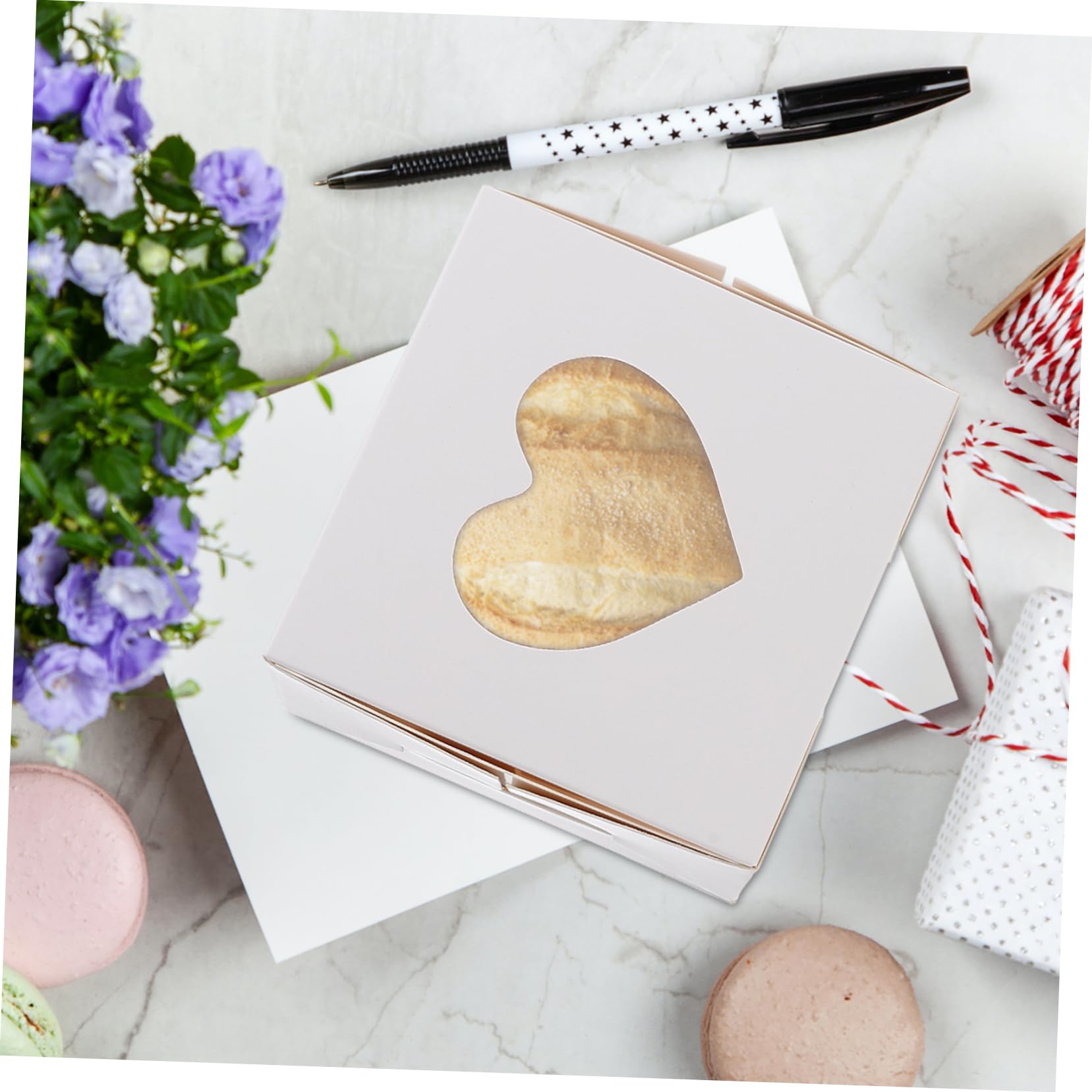 ULTECHNOVO 20pcs Boxes Cake Box Cake Storage Container Valentines Day Cupcake Dessert Containers Cupcake Cake Carrier Mini Paper Food Containers Muffin Carrier Gift Bridesmaid White Cardboard