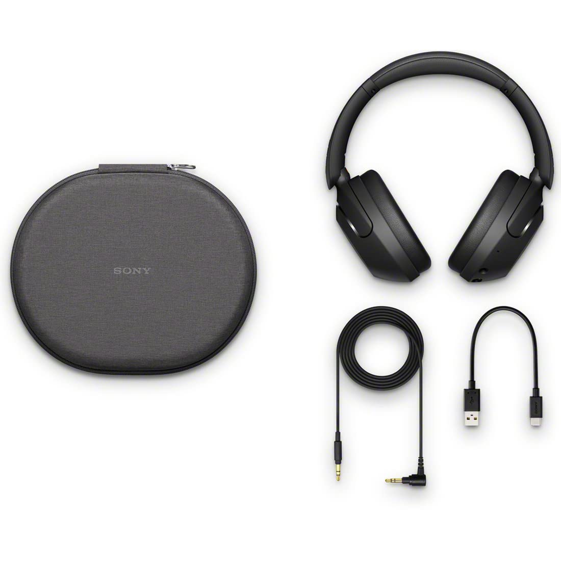Sony WH-XB910N Wireless Over-Ear Noise Cancelling Headphones - Black Bundle with 1 YR CPS Enhanced Protection Pack and Microfiber Cleaning Cloth