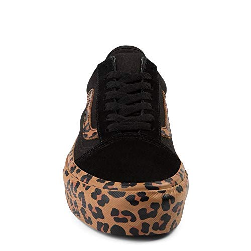 Vans Unisex Authentic Skate Shoe Sneaker (7.5 Women/6 Men, Black/Leopard 7434)