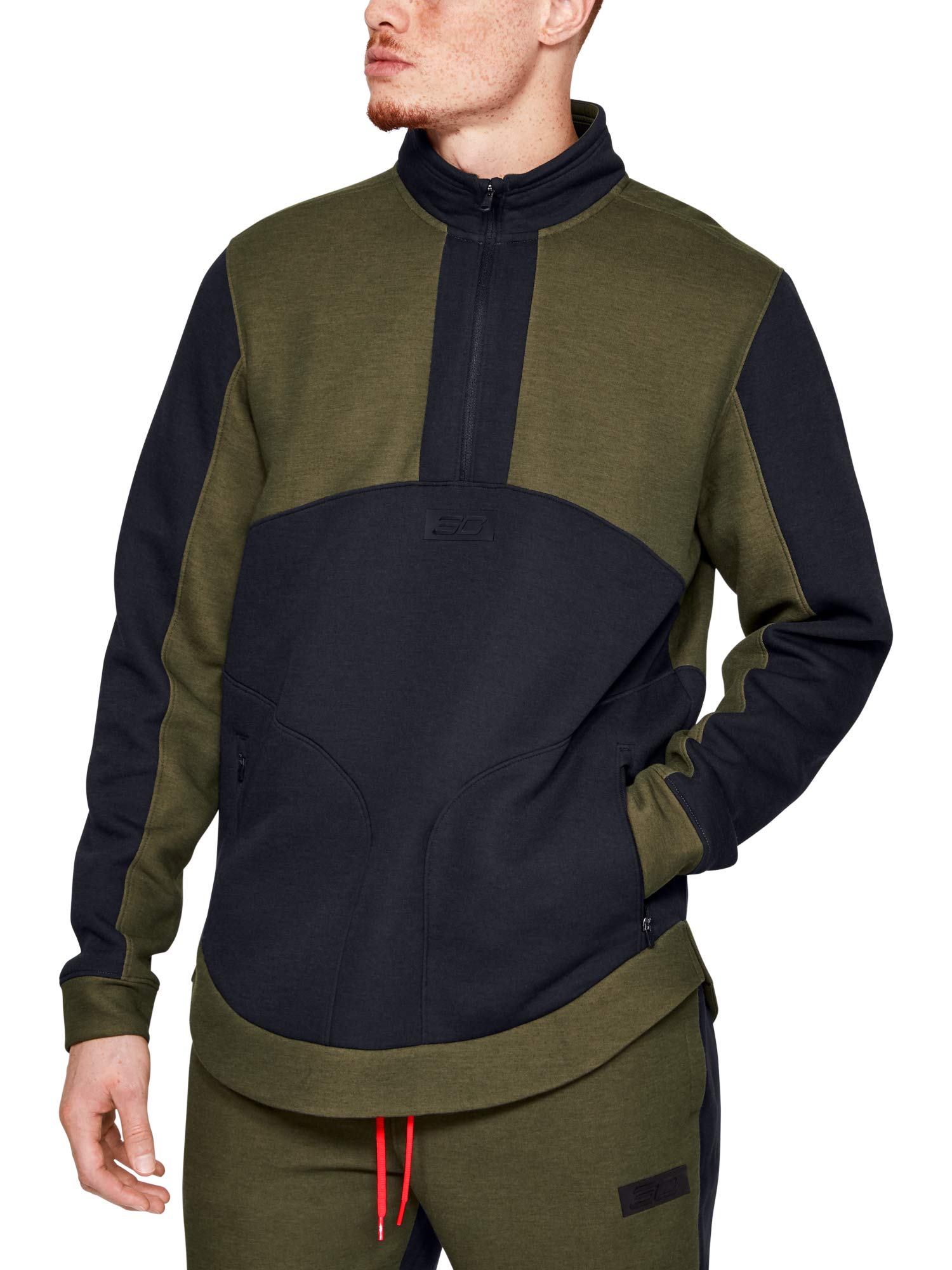 Under Armour Sc30 Warmup Jacket, Guardian Green (315)/Black, Large