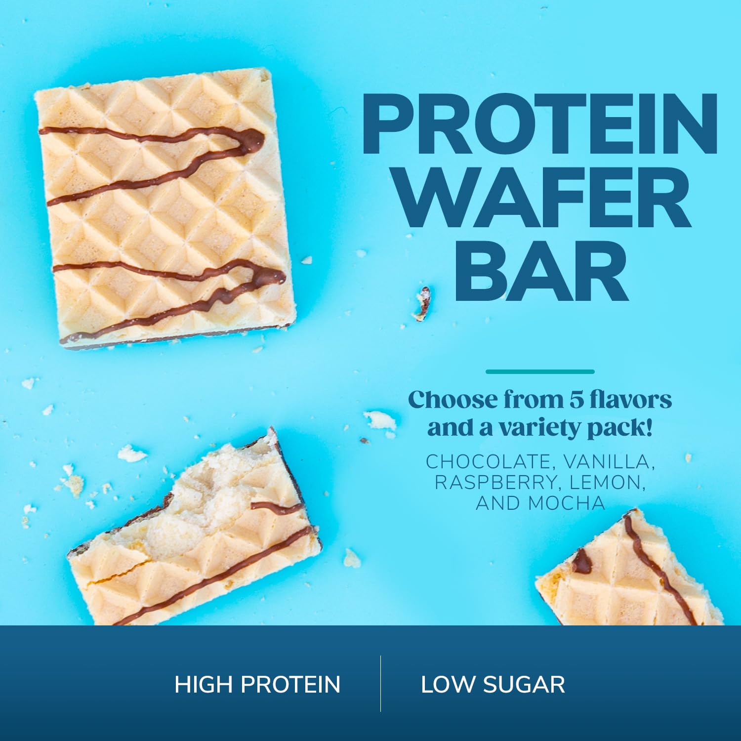 WonderSlim Protein Wafer Snack Bar, Lemon, 200 Calories, 15g Protein, 0mg Cholesterol (5ct)