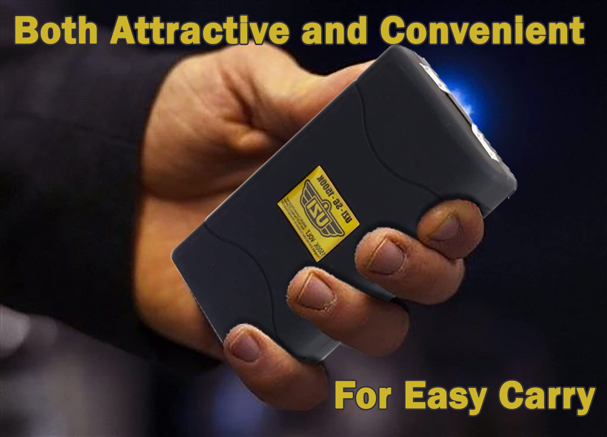 Uzi 1.5-Million-volt Rechargeable Stun Device, Black