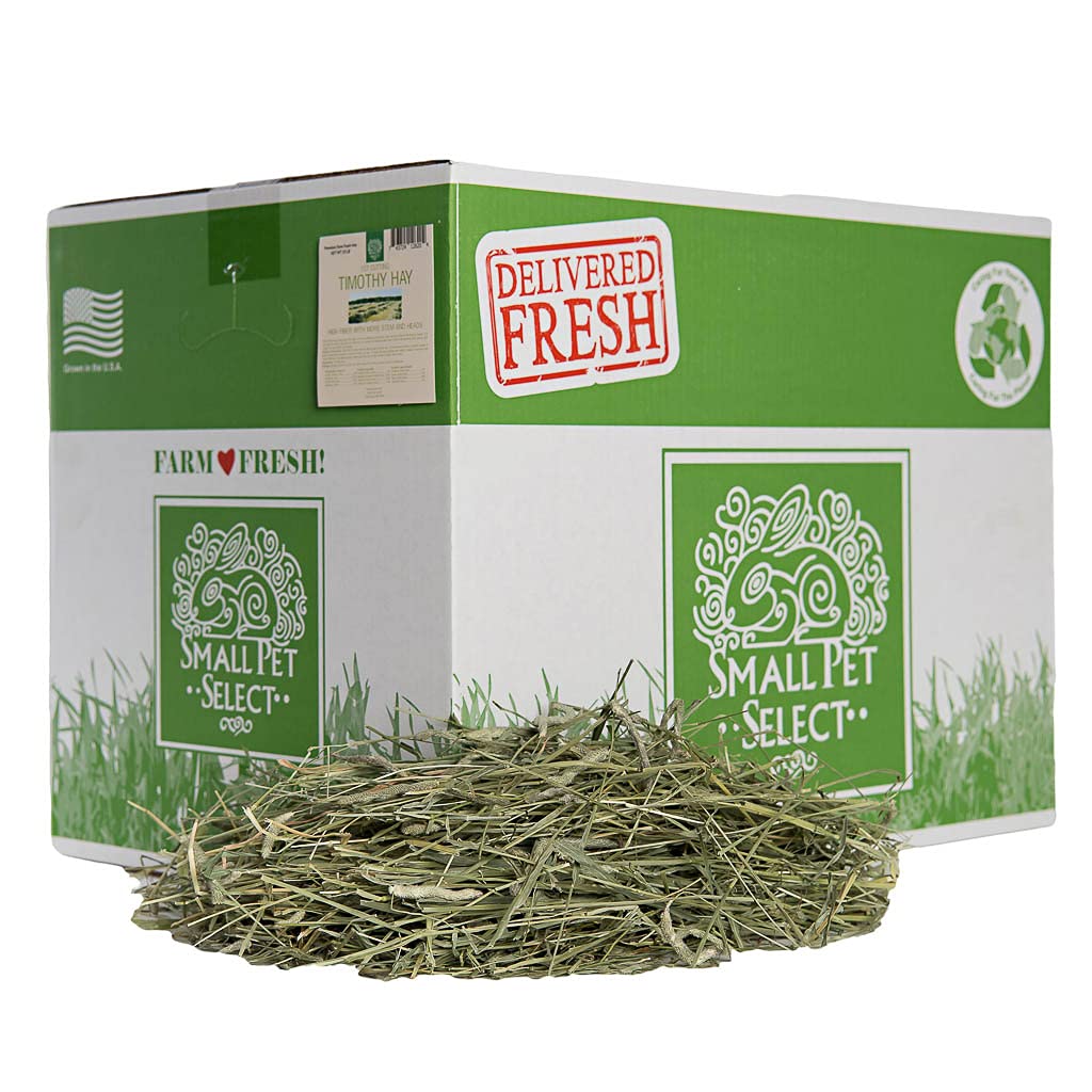 Small Pet Select 1st Cut Timothy Hay Pet Food for Rabbits, Guinea Pigs, and other Small Animals, Easy to Store Box, 20 LB