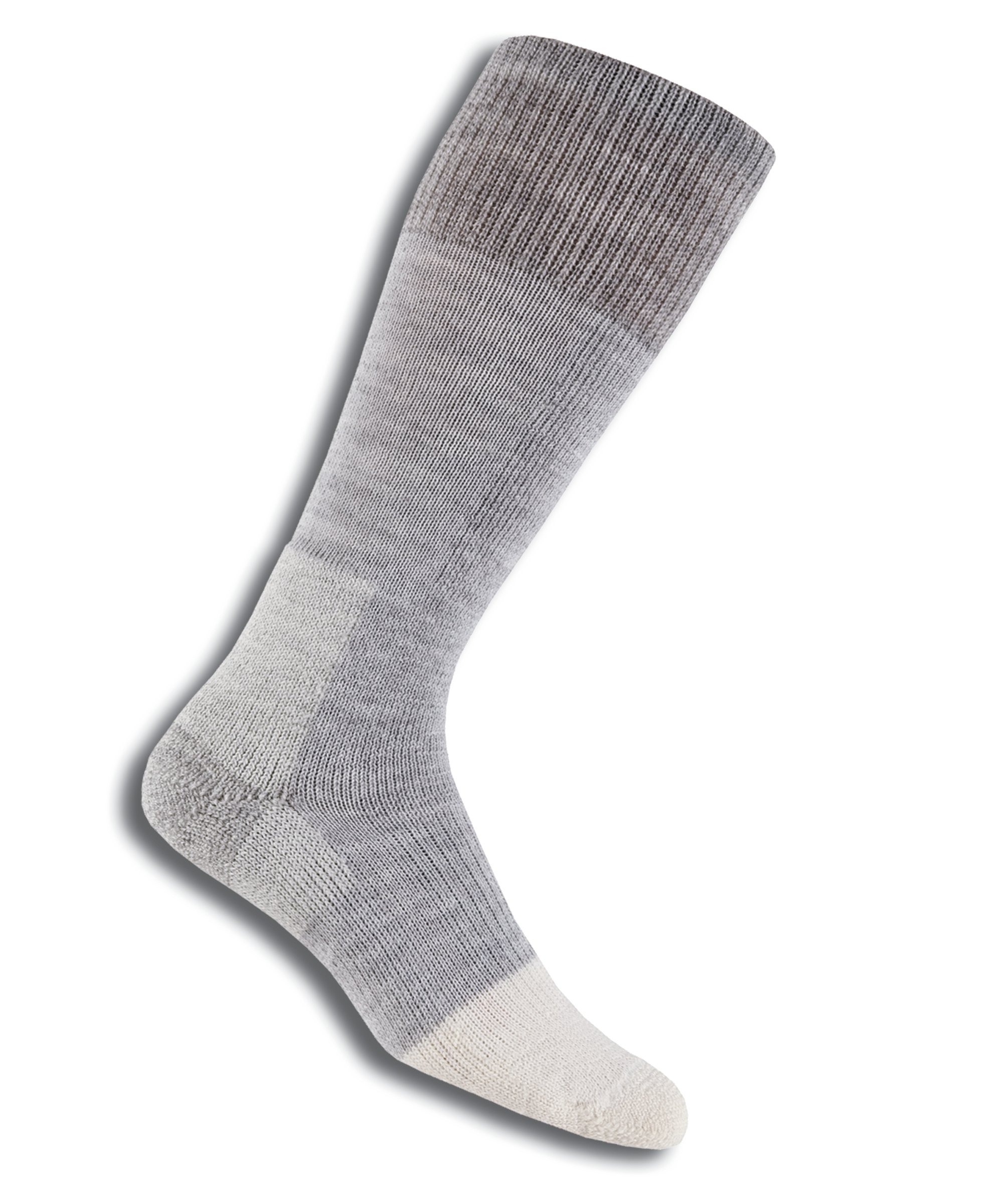 Thorlos Unisex ST Mountaineering Thick Padded Over the Calf Sock, Light Grey, Large