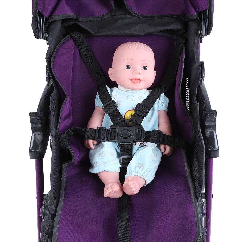 Universal Baby 5 Point Harness Belt High Chair Safety Belts Harness Stroller Children Pushchair Rotating Protection Adjustable Shoulder Strap Belts Straps for Pram Accessories(Buckle Type)