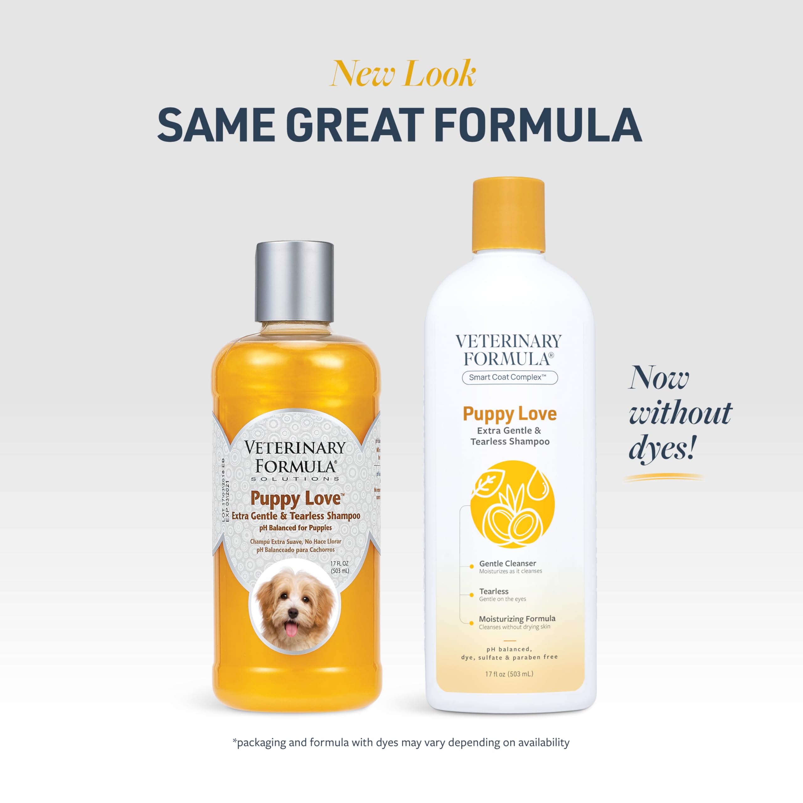 Veterinary Formula Smart Coat Complex Puppy Love Extra Gentle Tearless Shampoo, 17 Fl oz β For Pups Over 6 Weeks β With Fresh Scent, Long-Lasting Clean β Won't Dry Out Delicate Skin