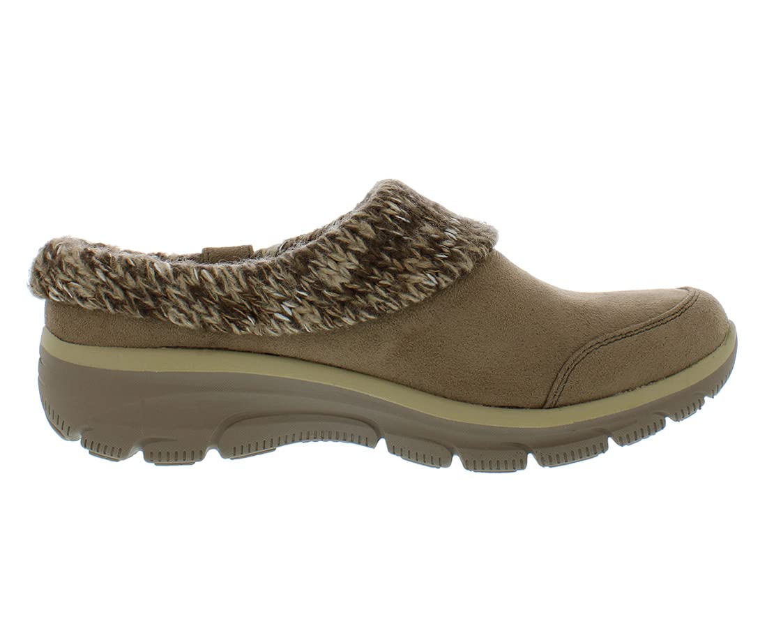 Skechers Women's Easy Going-Good Duo Mule, Taupe, 9