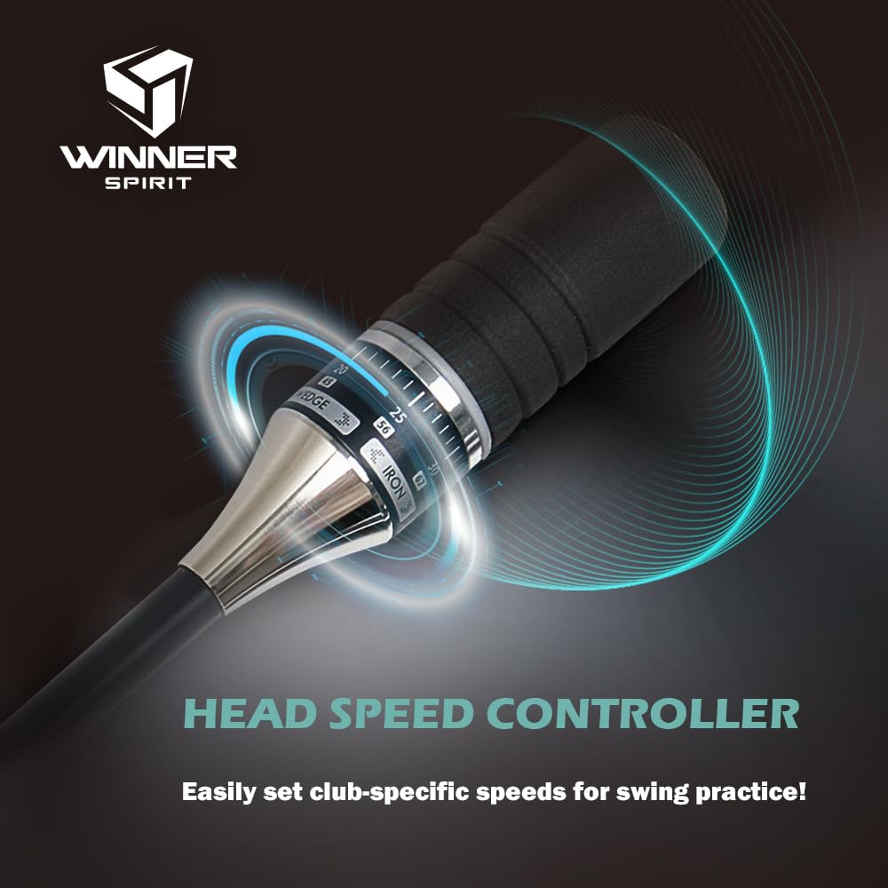 WINNER SPIRIT Miracle 201/201v3 Golf Swing Trainer Training Aid Adjustable Speed Controller Power Up Increase Distance Warmup Warm Up Practice Stick Rhythm Tempo (1st Generation)