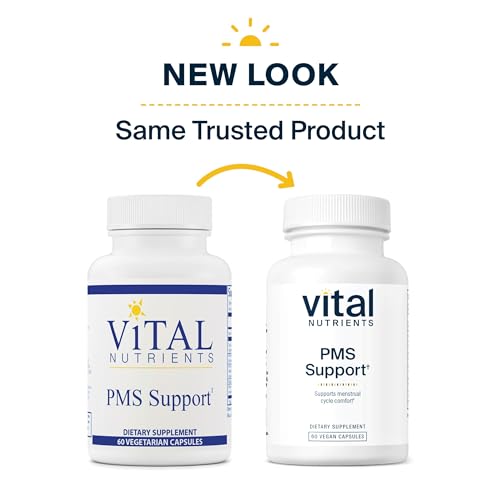 Vital Nutrients PMS Support | Vegan Supplement | Vitex Berry and Passion Flower Extract for Pre-Menstrual Support and Hormone Balance* | Gluten, Dairy and Soy Free | Non-GMO | 60 Capsules