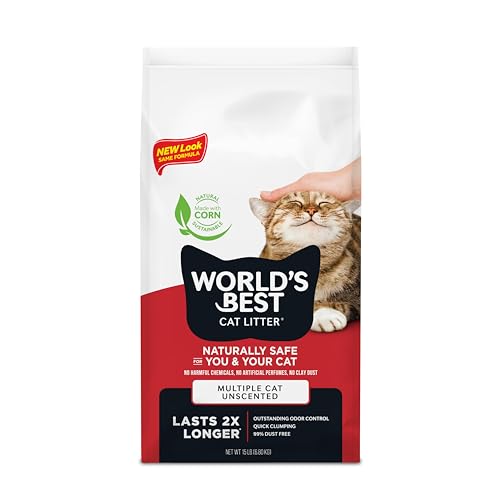 WORLD'S BEST CAT LITTER Multiple Cat Unscented 15 Pounds