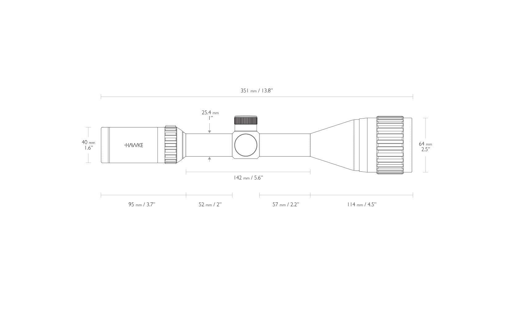 Vantage Riflescope 3-9X50 AO, 1", Mil Dot (Wire)