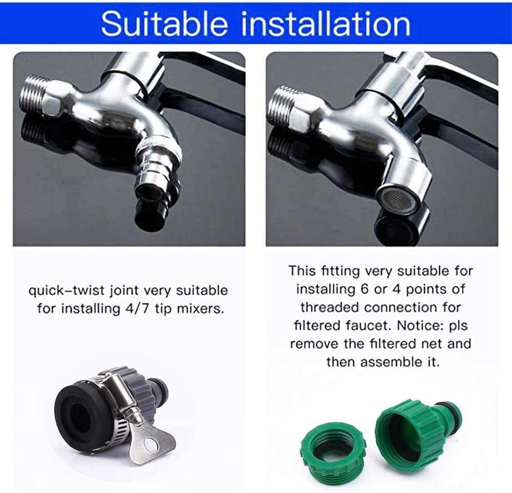 Upgrade Garden Irrigation System,100ft Irrigation System 1/2" & 1/4" Blank Distribution Tubing Watering Drip Kit/Irrigation Kits Automatic Mist Irrigation Equipment Set for Garden,Flower Bed,Lawn