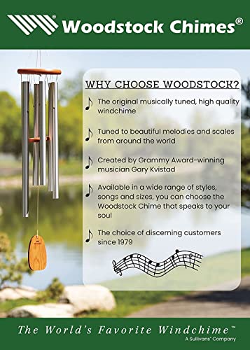 Woodstock Chimes Encore Collection, Chimes of Pluto, 27'' Black Wind Chimes for Outdoor, Patio, Home or Garden Décor (DCK27)