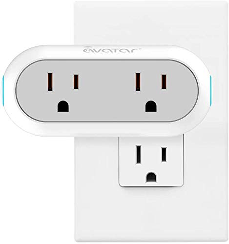 Wi-Fi Smart Plugs Outlets, Extender Socket Work with Google Home/Alexa/Smart Life/Avatar Controls/TuyaSmart, Schedule Built-in App, No hub Required, 1 Pack,White