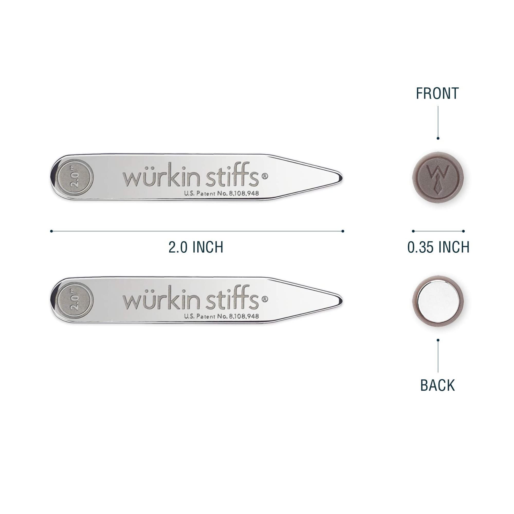Würkin Stiffs Magnetic Collar Stays As Seen on Shark Tank | Includes 1 Pair of Power Stays with Storage Case