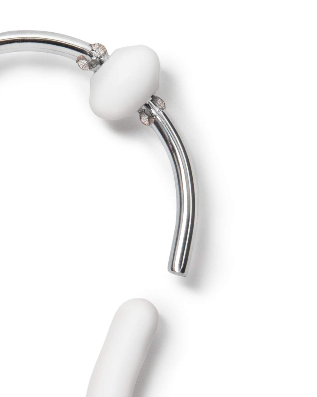 Umbra, White/Chrome Flex Single Shower Rings, Set of 12, 2'' x 3'' (1012687-666)