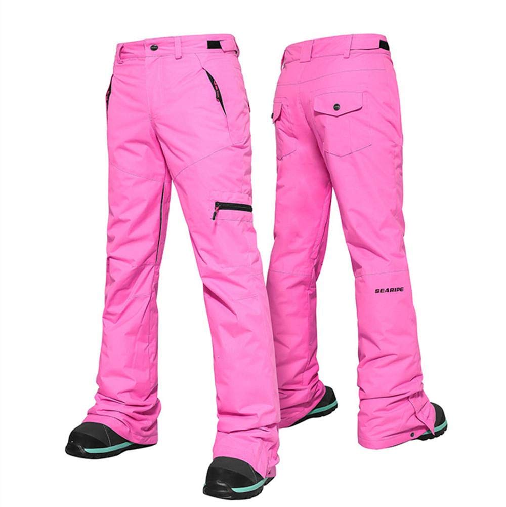 YEEFINE Women's Snowsuit Ski Jacket and Pants Set Two Piece Waterproof Windproof Winetr Warm Snowboard Snow Coats(Lsf+Pink,L)