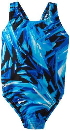 Speedo Big Girls' Youth Vortex Superpro Xtra Life Lycra Swimsuit, Blue, 6/22