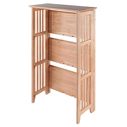 Winsome Wood Mission Shelving (Natural) 82218 Wood Claire Accent Table (Natural)