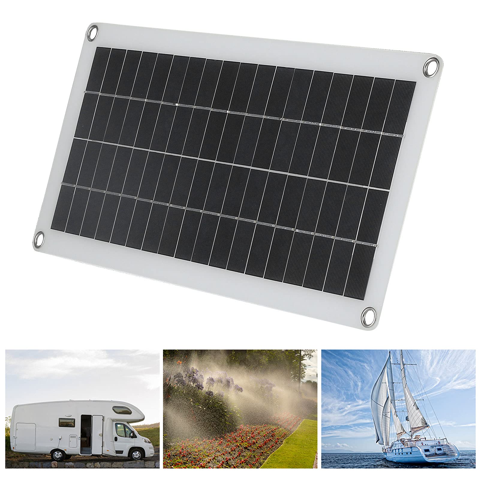 Solar Panel Vehicle Charger Board 20W 18V Mobile Phone Supplies Cell Panel Solar Car Charger Polysilicon with Automobile Charger Power Photovoltaic Panel for Battery Charging