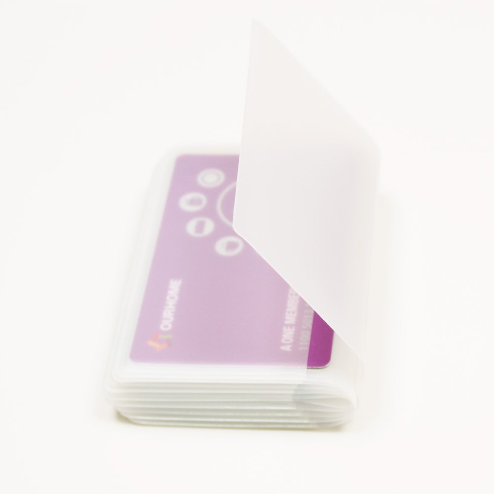 WOWFOOT Set of 2-10 Page Plastic Card Wallet Insert For Bifold Trifold 20 Slots Holder Replacement (Vertical Type - Set of 2)