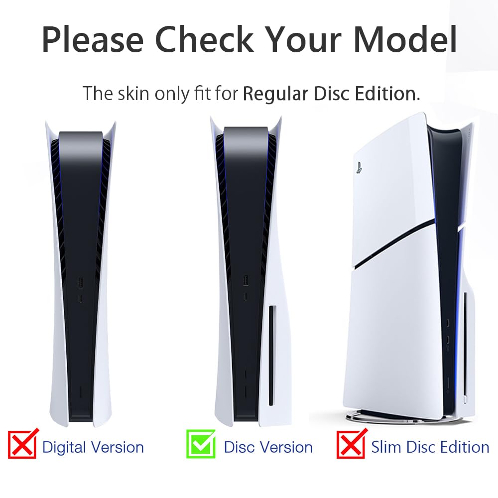 Toxxos Anime Console and Controller Skin Cover Set for PS5 - Red and White Skins for Controllers and Console