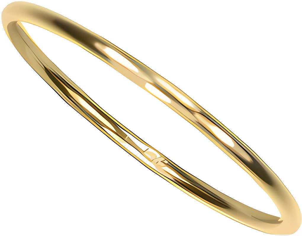 uGems 14K Gold Stacking Rings 1mm Round Size 5