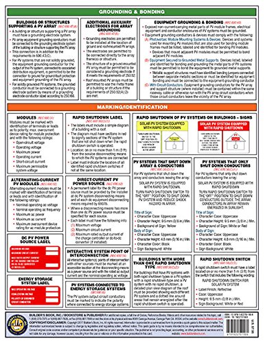 Solar Photovoltaic (PV) Systems based on 2017 National Electrical Code (NEC) Quick-Card