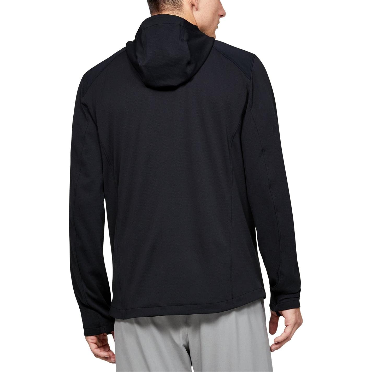 Under Armour Coldgear Reactor Hybrid Lite Running Print, Gravity Green (388)/Surface Gray, Large