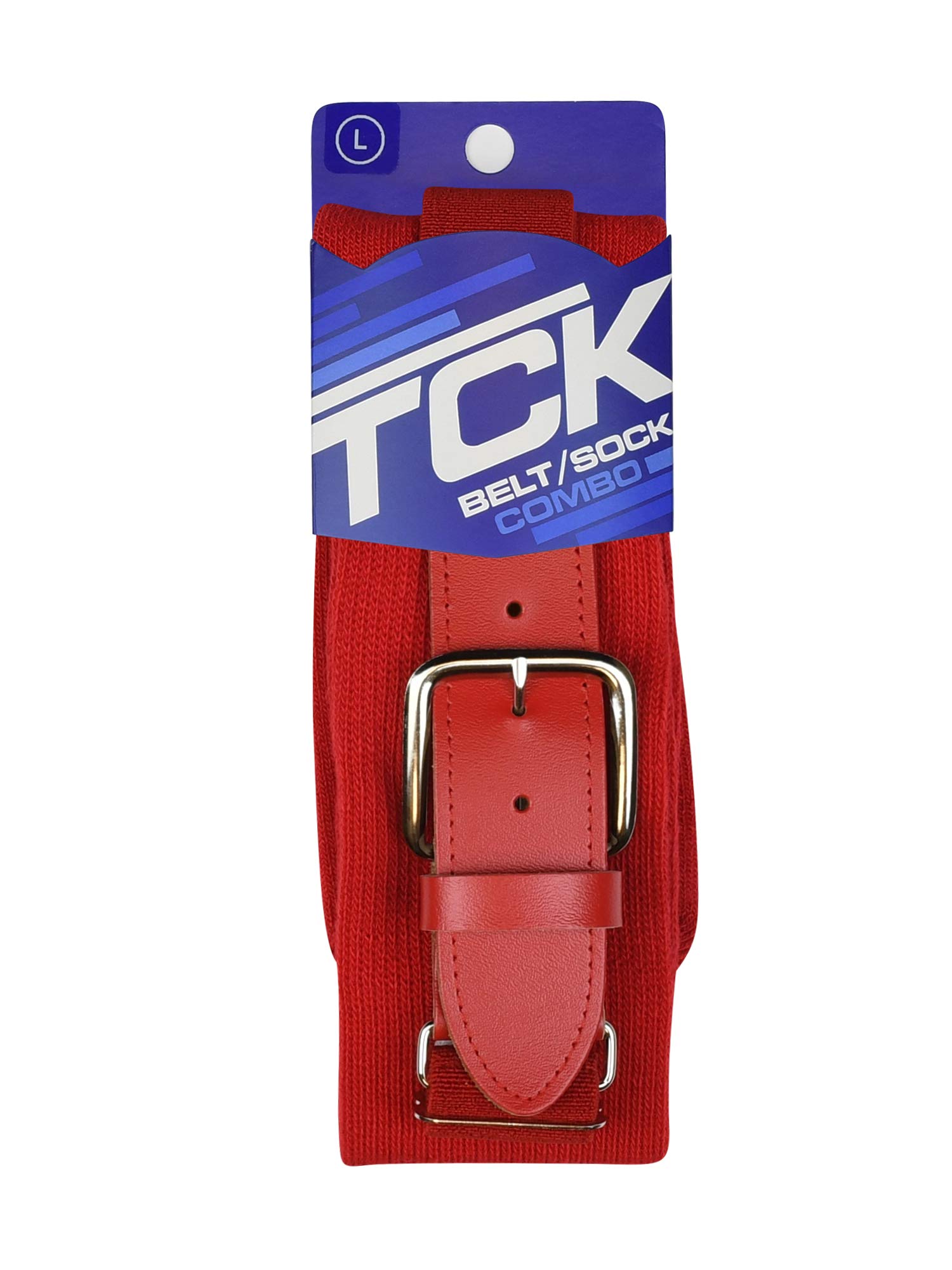 TCK Sports Baseball Belt & Socks Combo Set, Scarlet, Medium