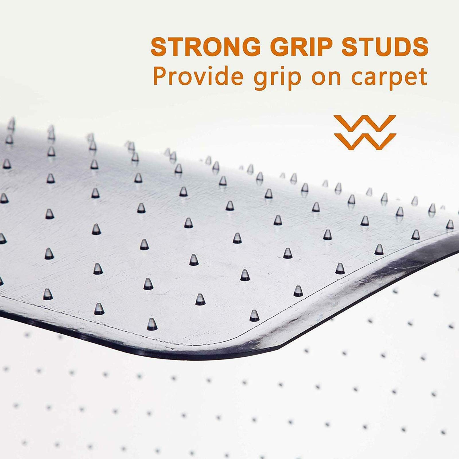 YMWD Office Chair Mat for Carpet PVC Transparent Protects Floors Mats for Low and Medium Pile Carpets 36"X 48"X 0.08" with Lip Computer Desk Floor Mat for Office and Home,with Lips