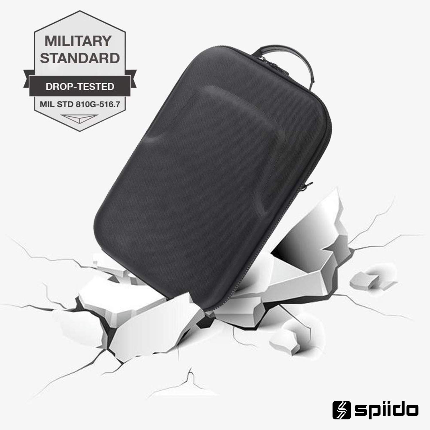 Spiido [2023 Upgrade] Hard Travel Case for Oculus Quest 2 /Oculus Quest VR Gaming Headset and Controllers Accessories Waterproof Shockproof Carrying Case (Black)