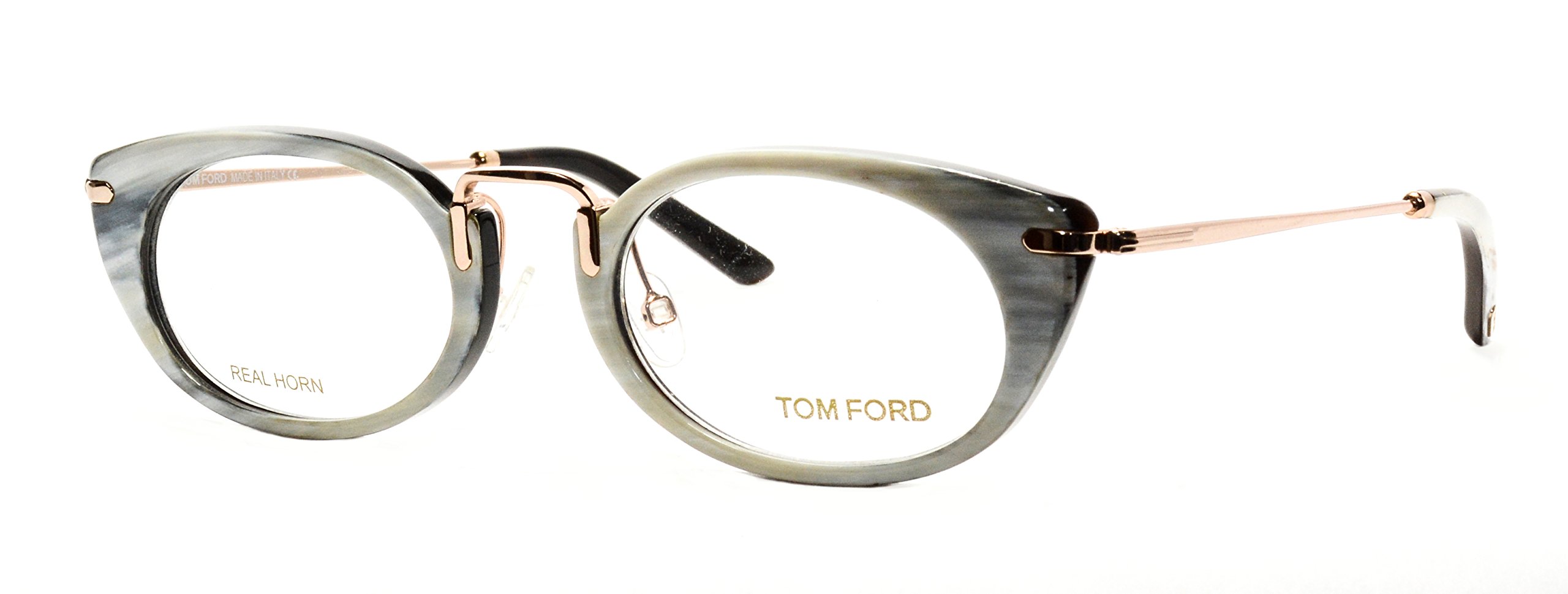 Tom Ford Oval Eyeglasses TF5257 028 Size: 50mm Ivory Buffalo Horn/Gold Plated 5257