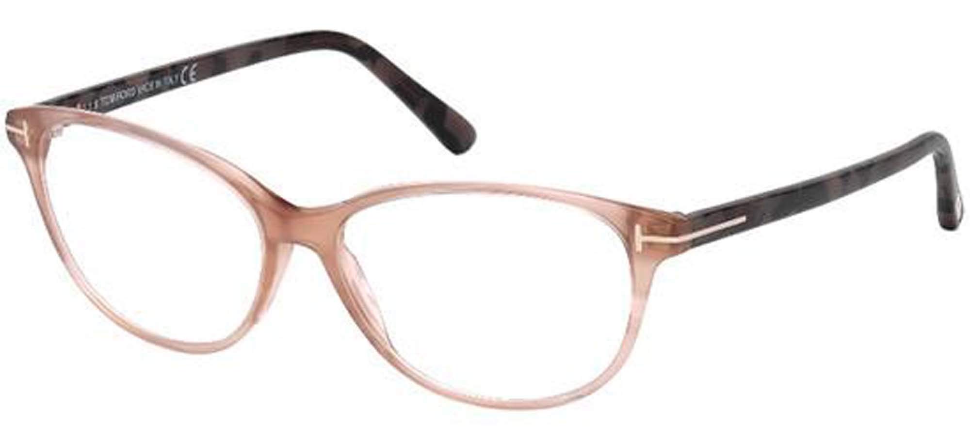 Tom Ford Oval Eyeglasses TF5421 074 Rose/Havana 53mm FT5421