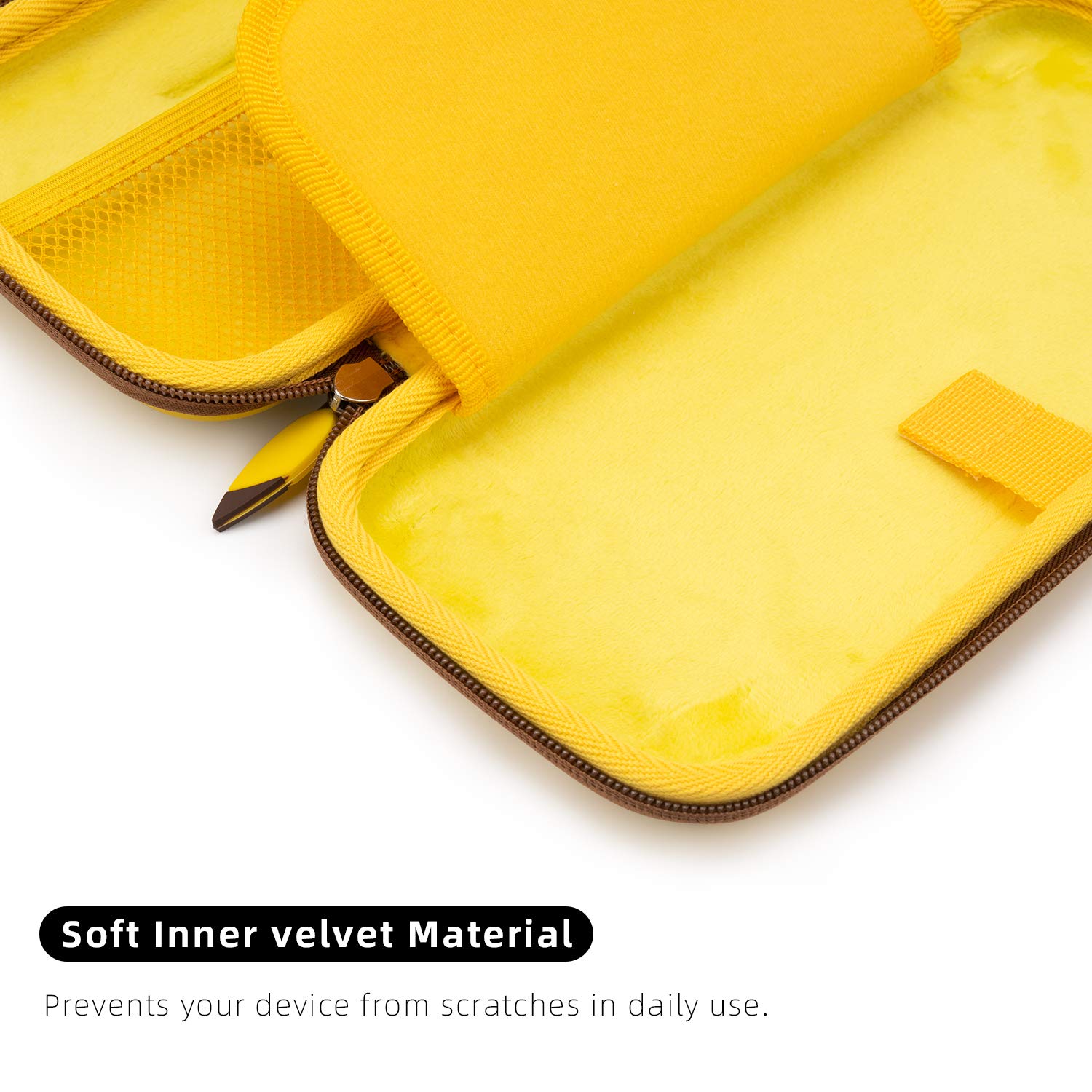 YOCORE Switch Travel Carrying Case Compatible with Nintendo Switch Lite Games Hard Shell Portable Storage Bag for Switch Lite & Game Accessories-Yellow