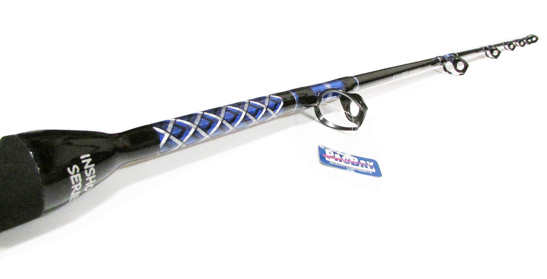 Xcaliber Marine Pair of (2) Inshore Series 6' 20-40 lb Saltwater Boat RODS (Blue and Silver)