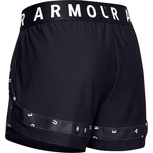 Under Armour Play Up 3.0 Print Workout Gym Short, Black (001)/White, Medium