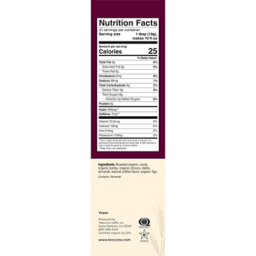 Teeccino Herbal Coffee Variety Pack - Hazelnut, Mocha and Java - Ground Herbal Coffee That’s Prebiotic, Caffeine-Free & Acid Free, Dark Roast, 11 Ounce (Pack of 3)