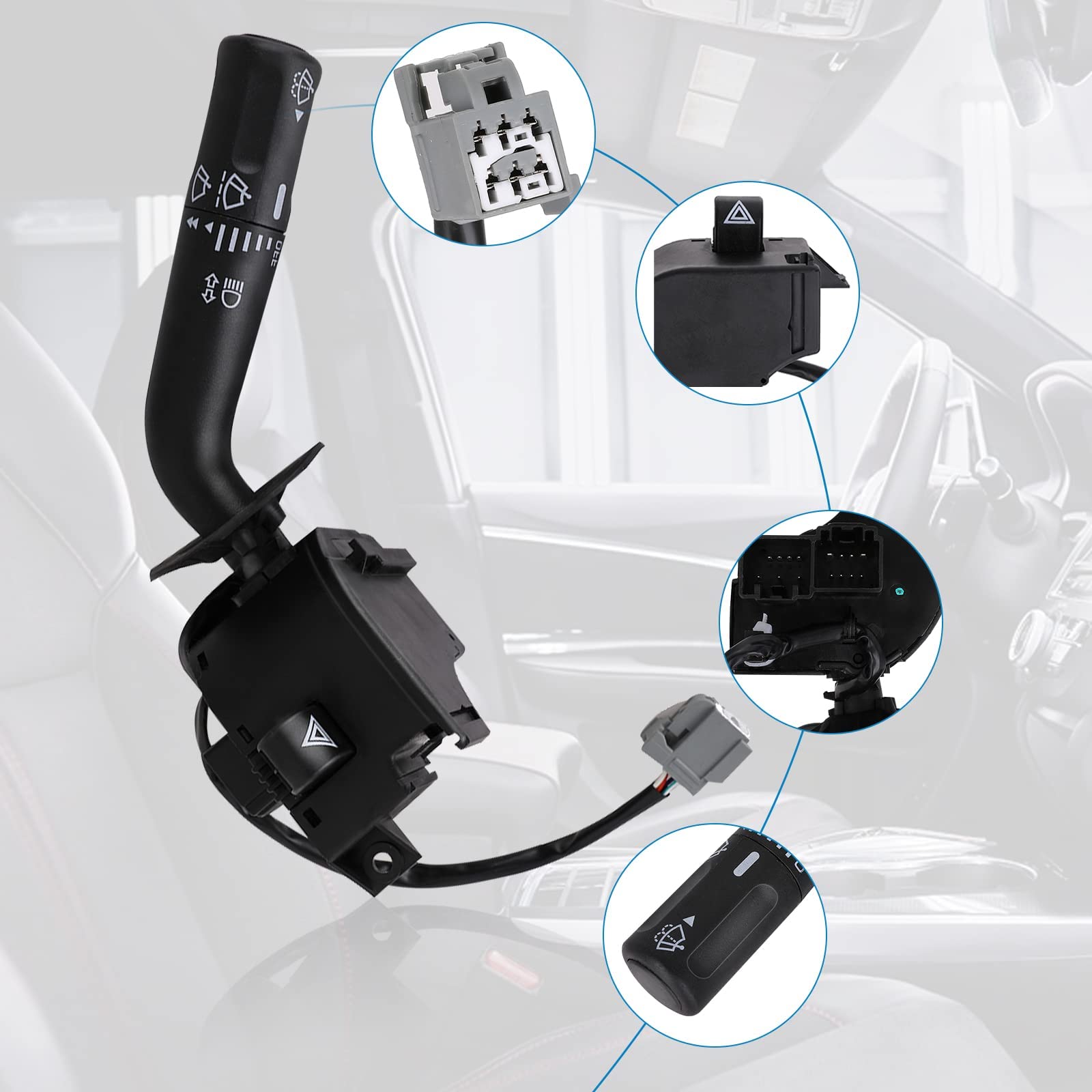 Windshield Wiper Switch Multifunction Turn Signal Switch Compatible with 2002-2005 Ford Explorer Mercury Mountaineer, 2003-2006 Expedition - Replace SW3929, CBS-1172, 2L2Z13K359AAB